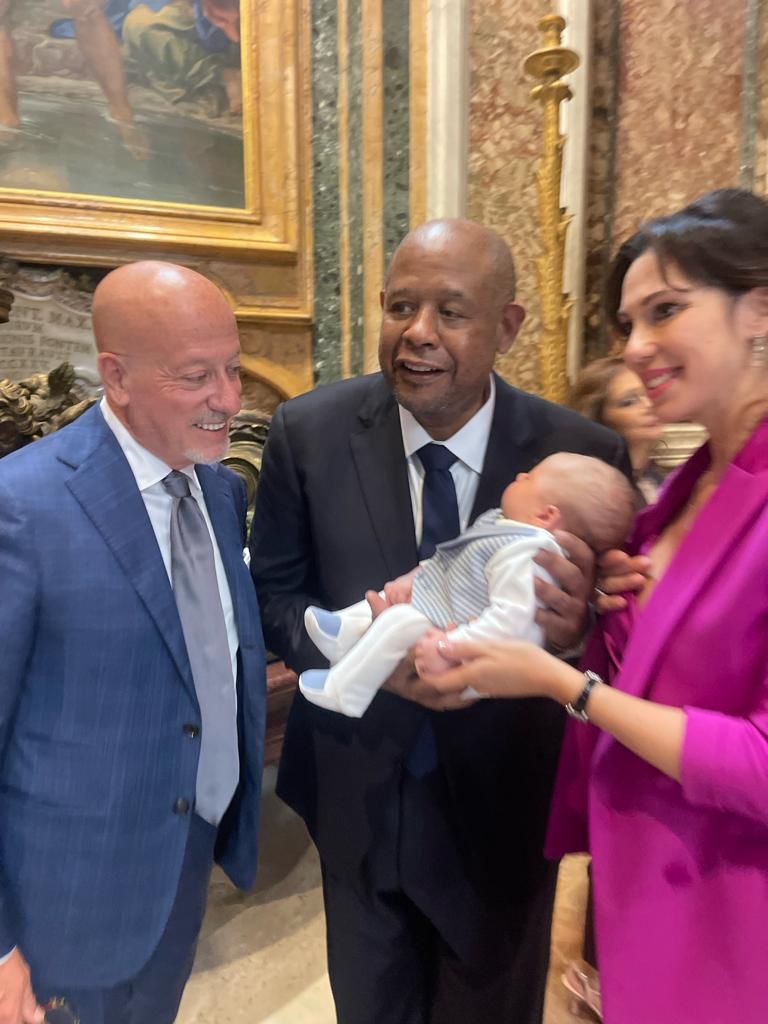 Il Premio Oscar Forest Whitaker a Roma al battesimo in Vaticano di ...